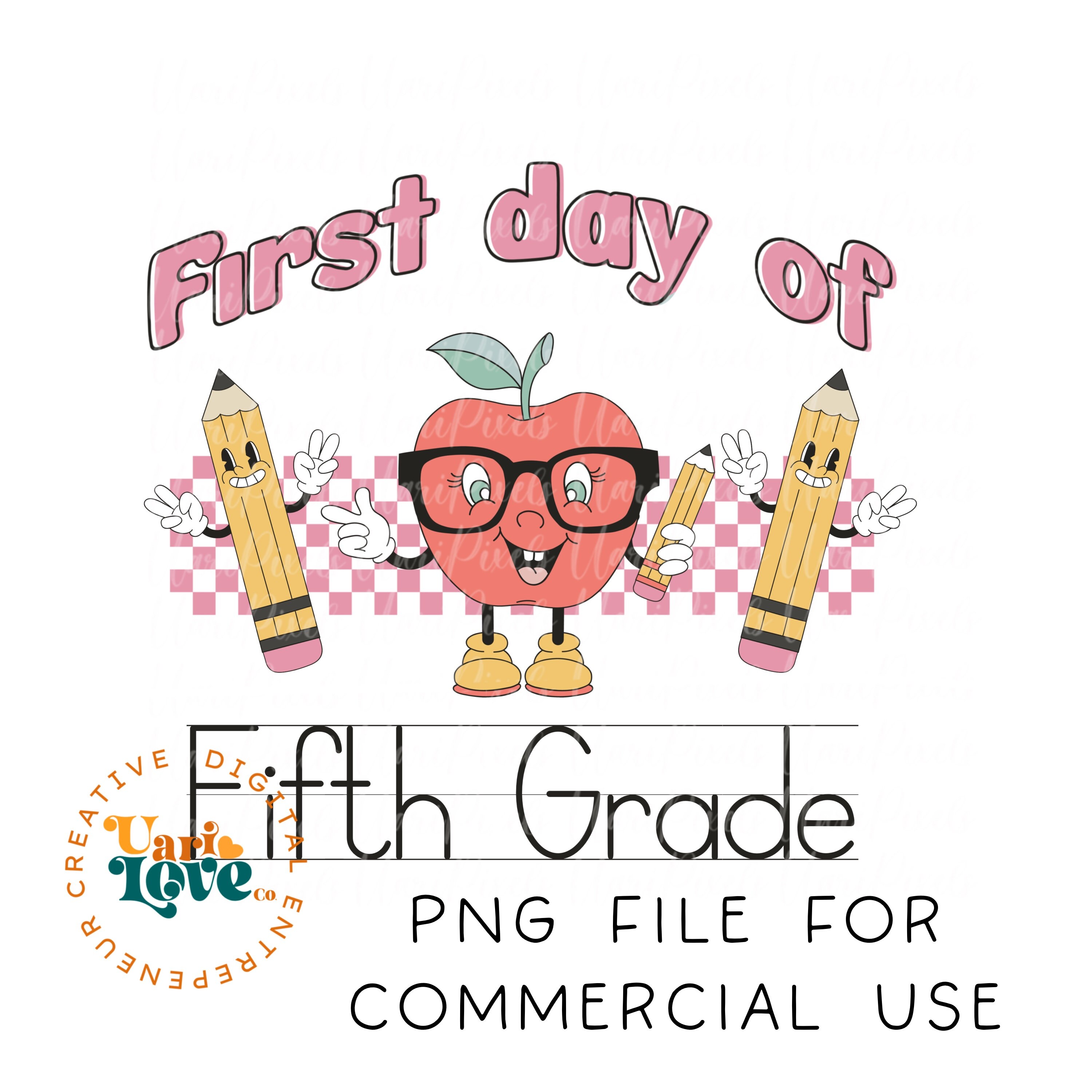 Fifth Grade Png First Day of School PNG Design for - Etsy