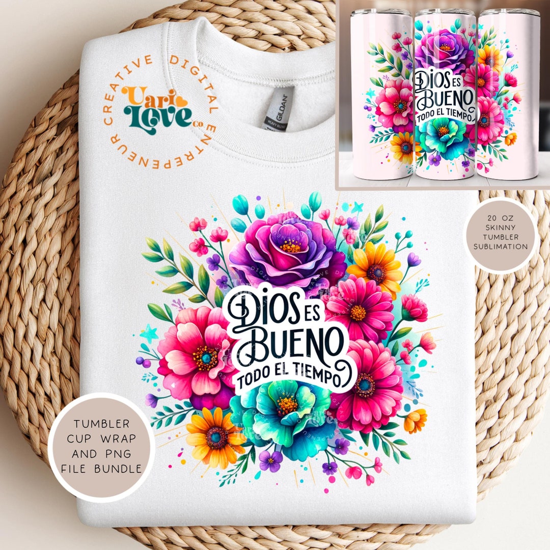 Dios Es Bueno Png Spanish Sublimation UV DTF Png Design Faith Based ...
