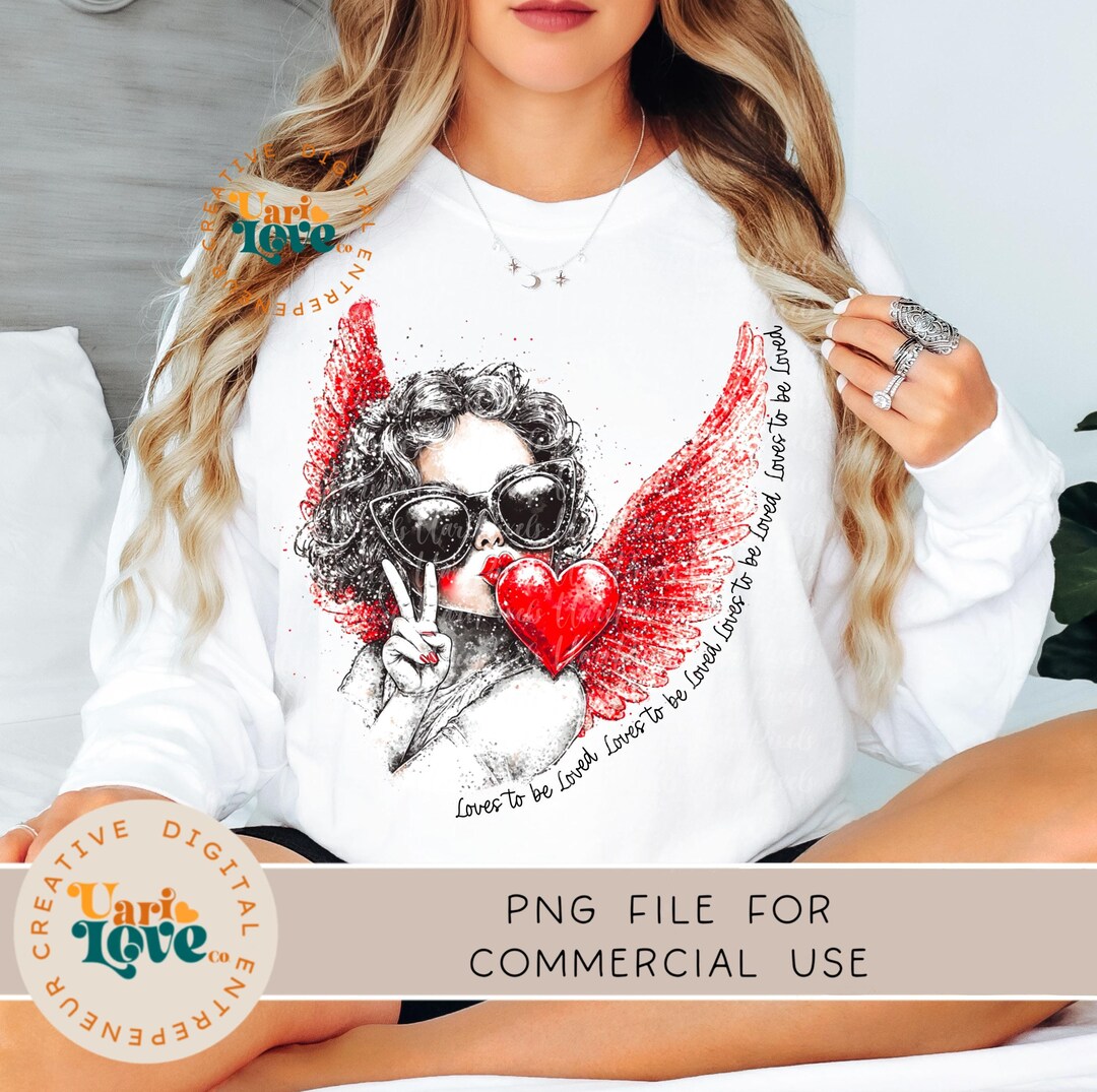 Retro Cupid Valentine Blowing Bubble PNG Vintage Valentines Day PNG ...