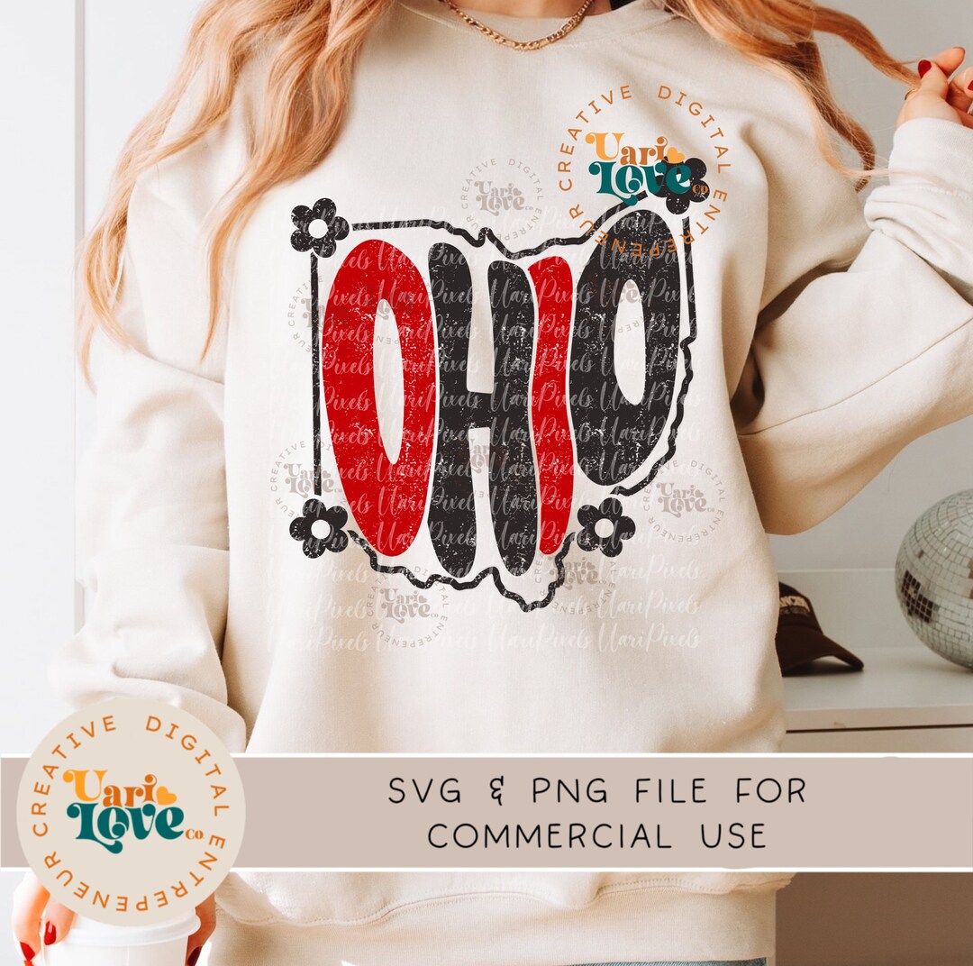 Groovy Ohio SVG PNG, Cute Football Shirt File Ohio Shirt PNG, State of ...