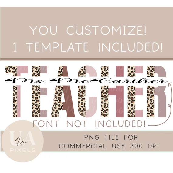 Customizable Teacher PNG for Sublimation Teacher Png Design - Etsy