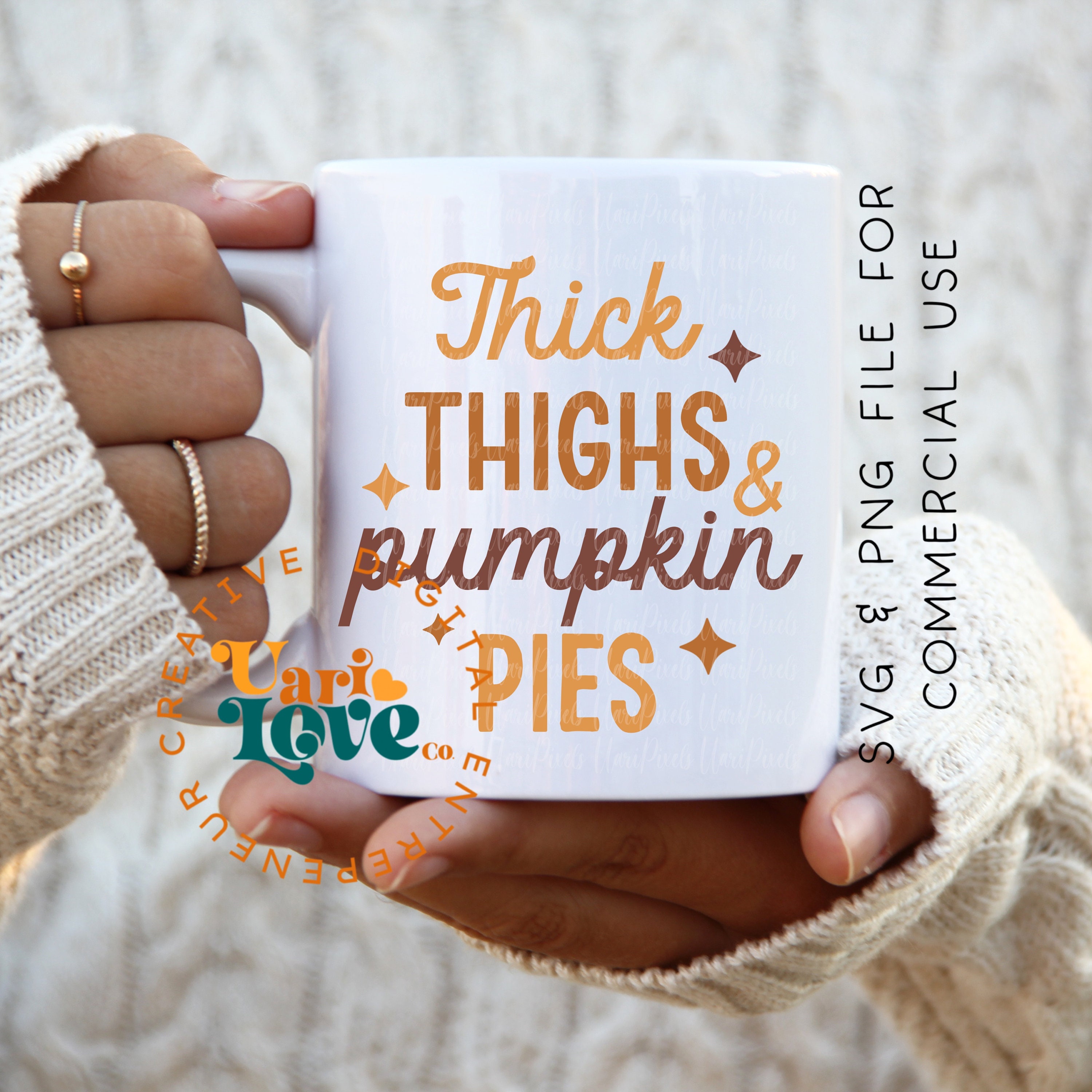 Trendy Retro Fall SVG and PNG Design for Cricut | Thick Thighs Pumpkin ...