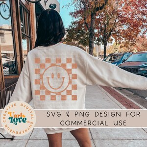 Checkered Smile Face SVG PNG Sublimation, Happy Face Shirt Design ...