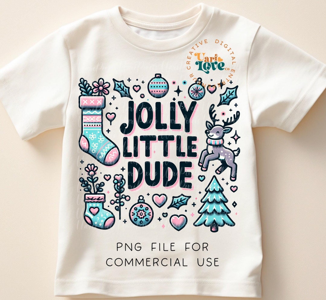 Jolly Little Dude PNG, Retro Boy Christmas Shirt Design, Groovy ...