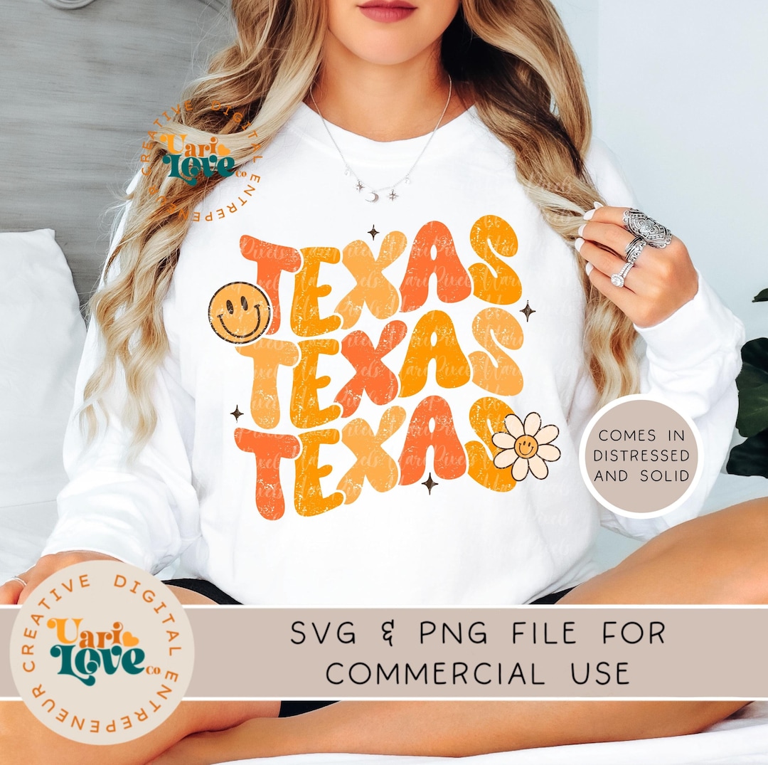 Retro Texas SVG PNG, Cute Football Shirt File, Texas Sublimation Retro ...