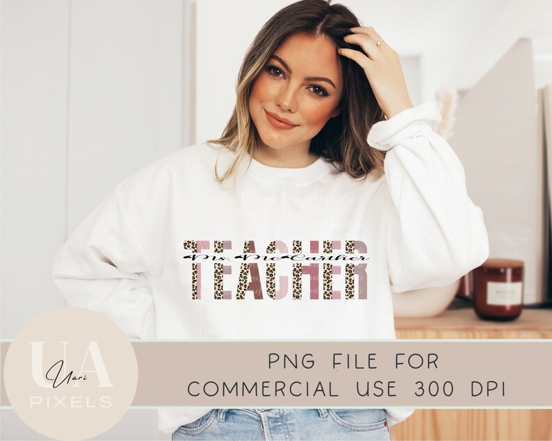 Customizable Teacher PNG for Sublimation Teacher Png Design - Etsy
