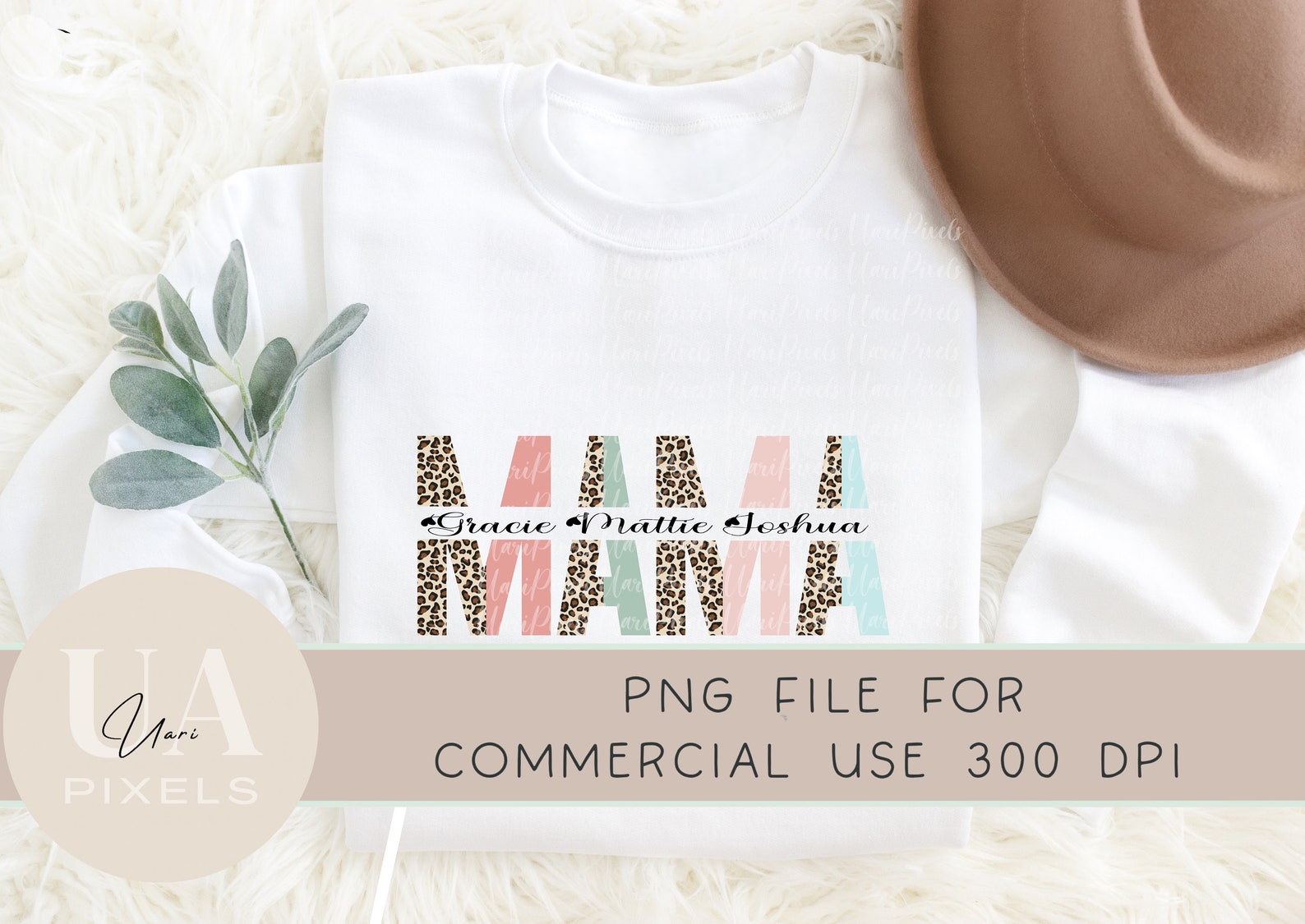 Customizable Half Leopard Print Mama PNG Templates for - Etsy