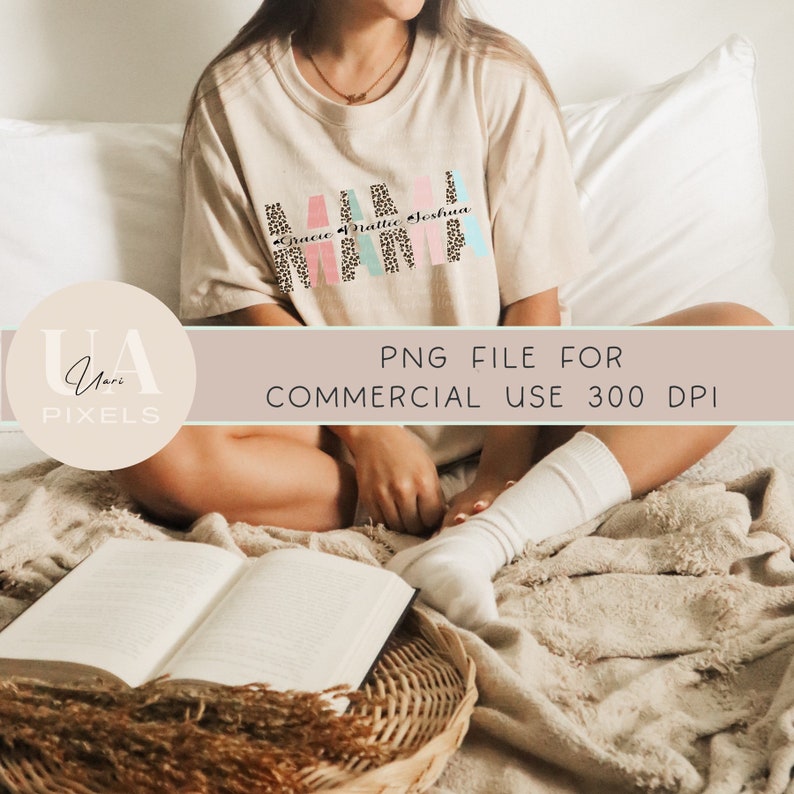Customizable Half Leopard Print Mama PNG Templates for - Etsy