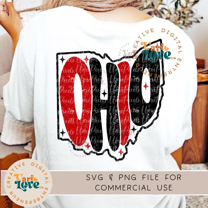 Groovy Ohio SVG PNG, Cute Football Shirt File Ohio Shirt PNG, State of ...