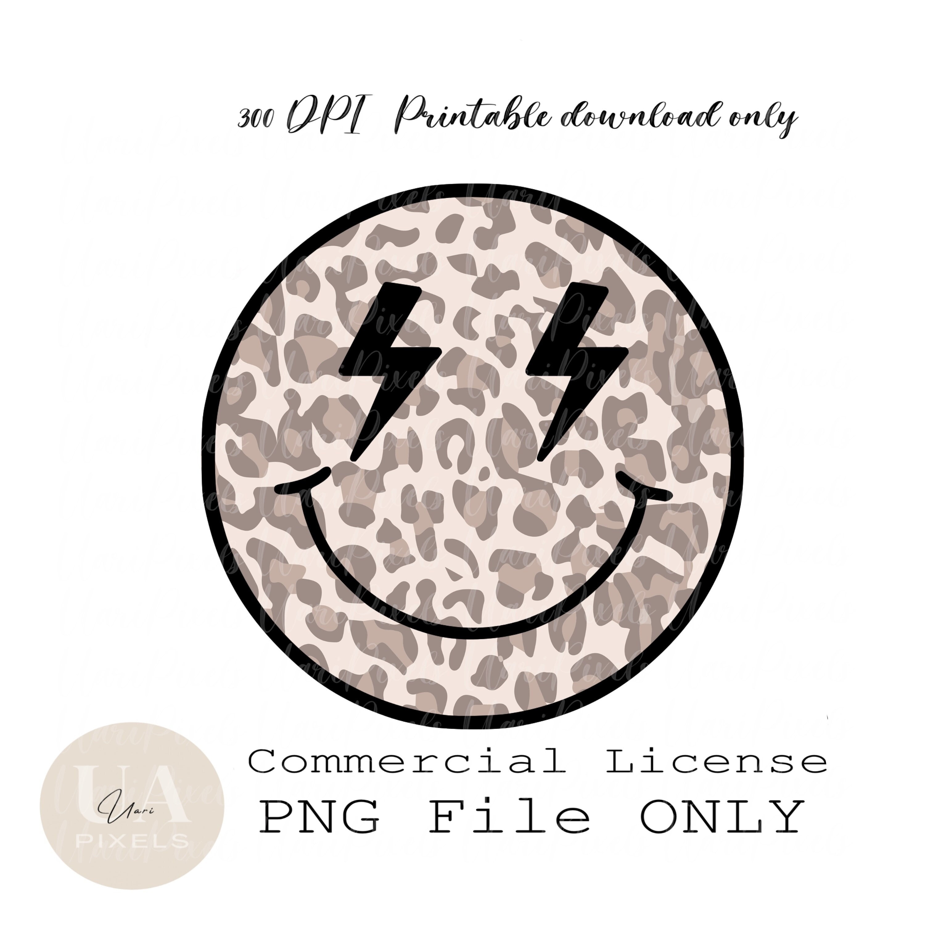 Leopard Face PNG Design | Leopard Lightening Bolt Smile Png | Retro ...