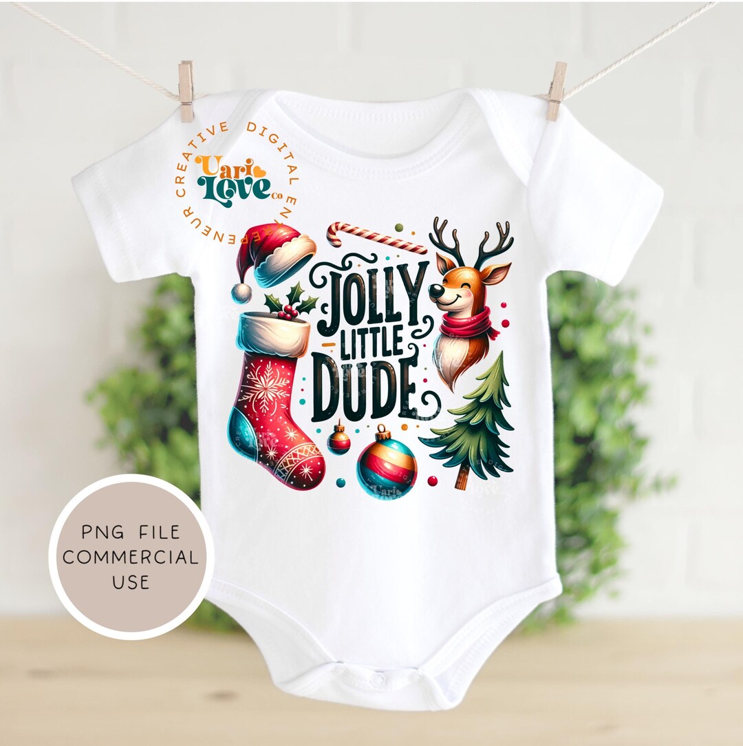 Jolly Little Dude PNG, Retro Boy Christmas Shirt Design, Groovy ...