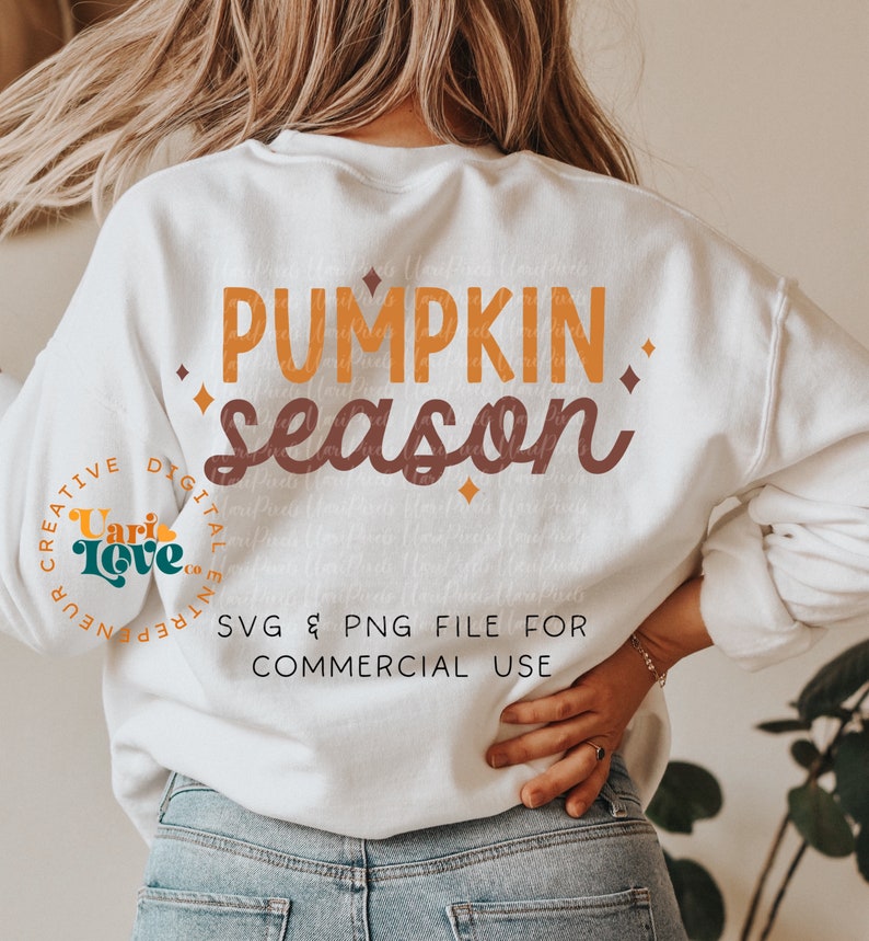 Trendy Retro Fall SVG and PNG Design for Cricut Pumpkin - Etsy
