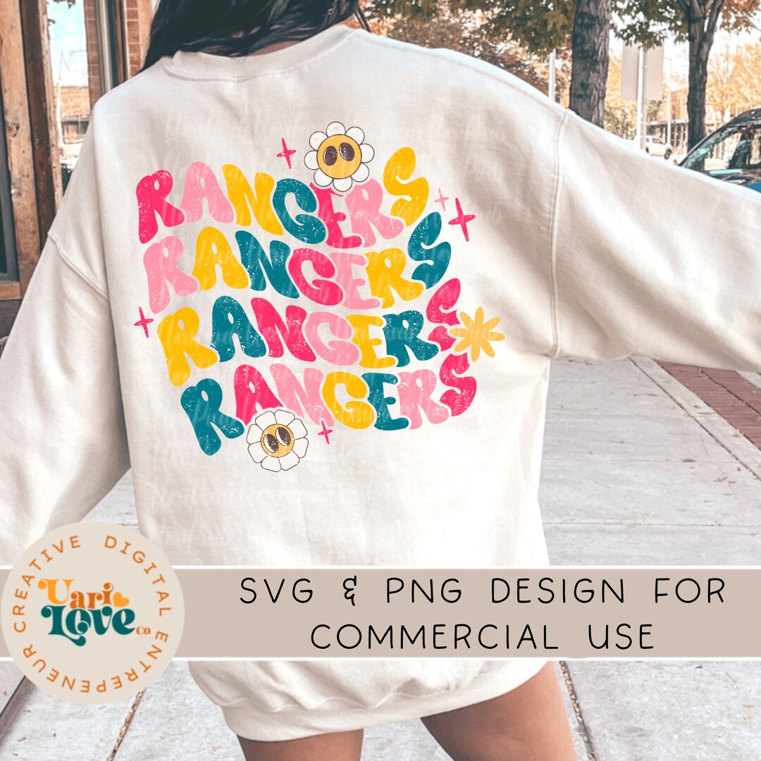Floral Rangers SVG PNG, School Baseball Sublimation, Retro Game Day ...