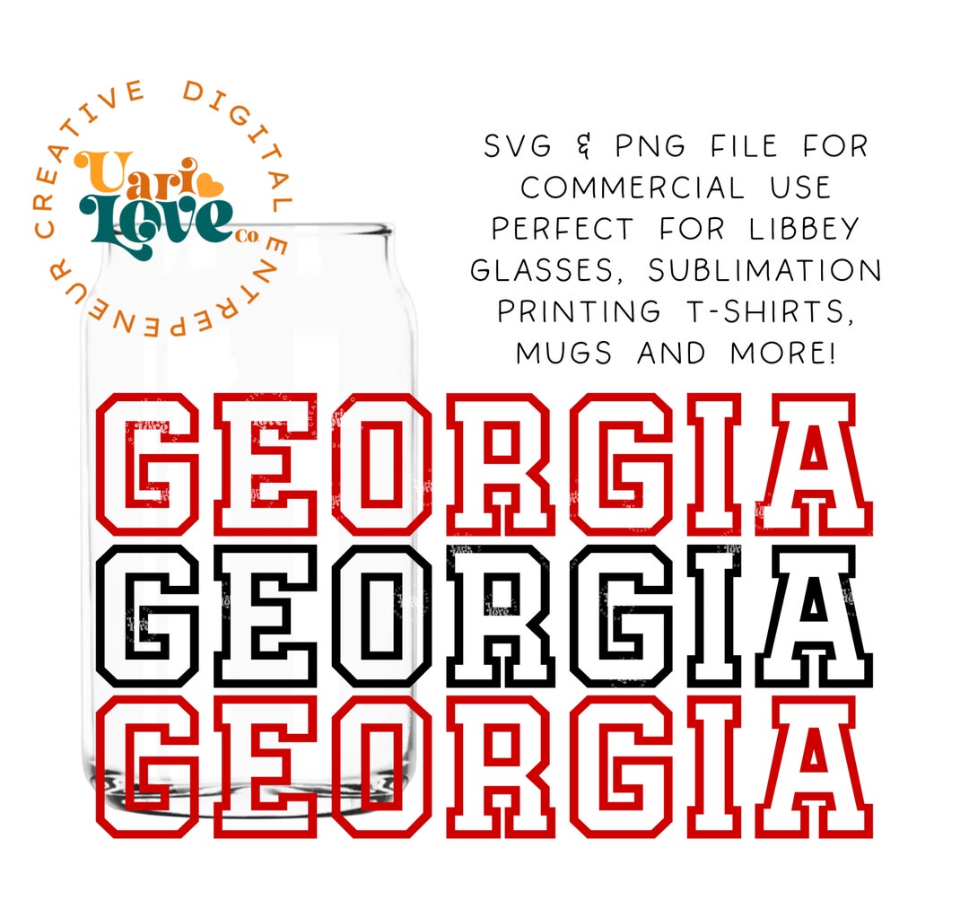 Georgia Svg Png File for Sublimation Retro State Shirt Sublimation ...