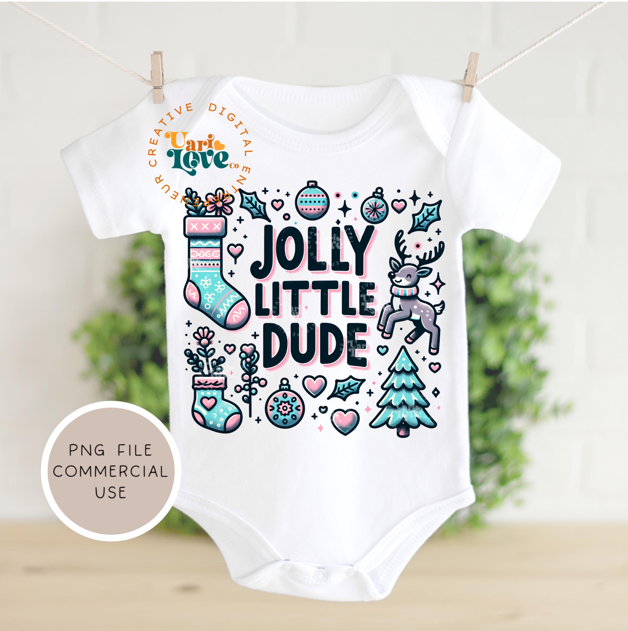 Jolly Little Dude PNG, Retro Boy Christmas Shirt Design, Groovy ...