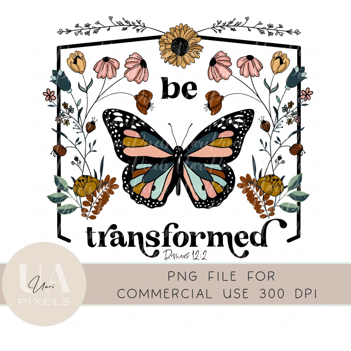 Be Transformed Butterfly PNG File for Sublimation Christian - Etsy