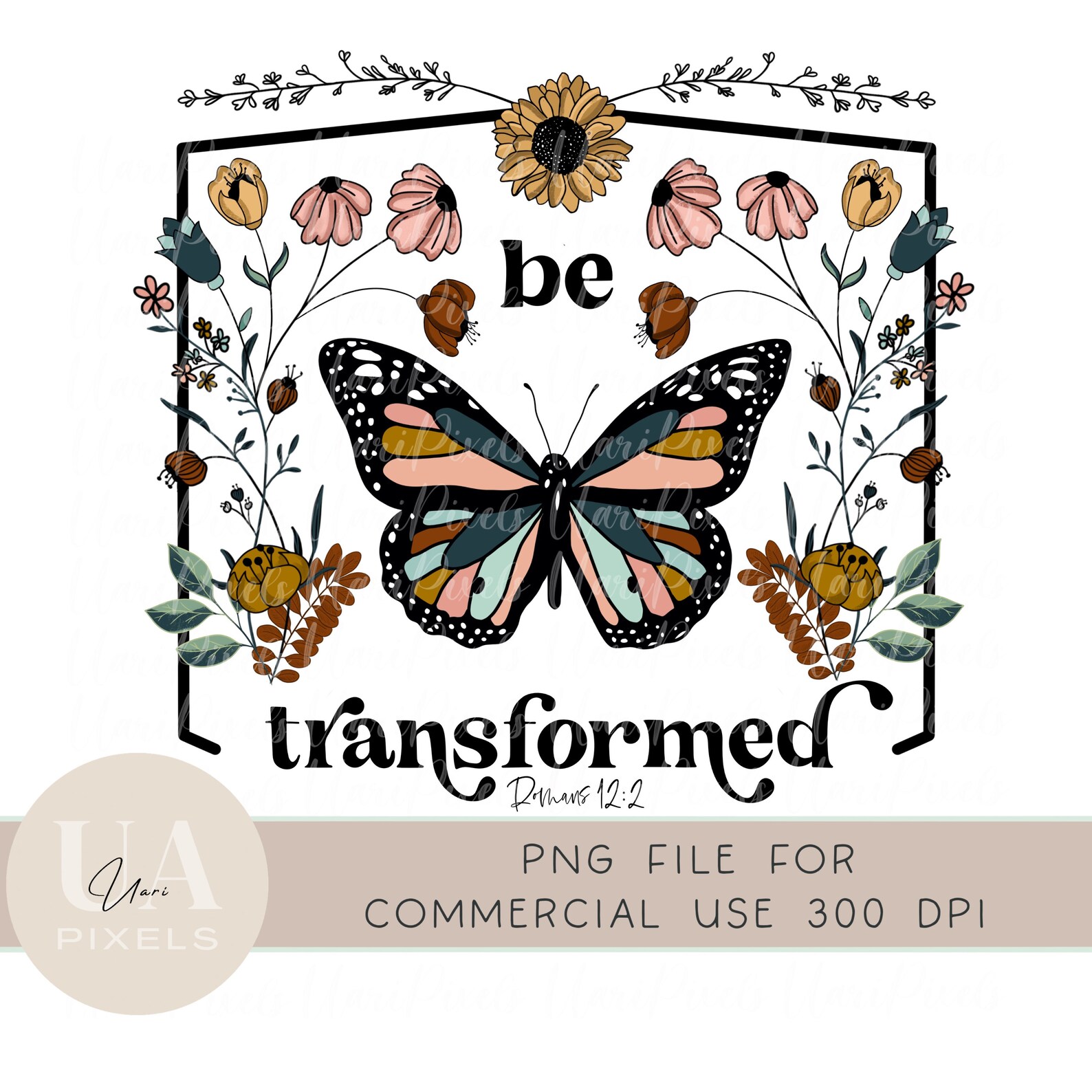 Be Transformed Butterfly PNG File for Sublimation Christian - Etsy
