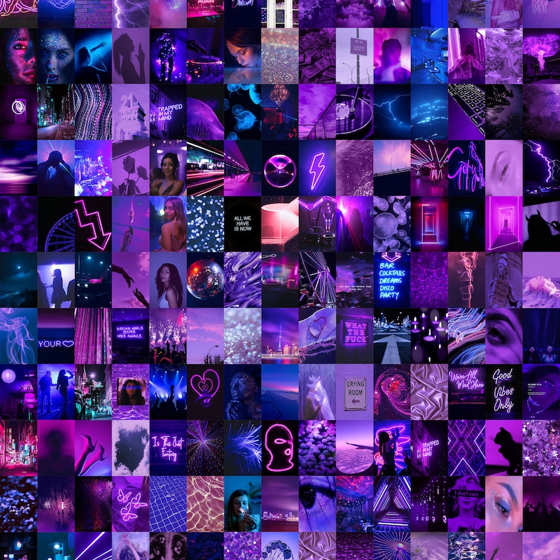 Purple Wall Collage - Etsy