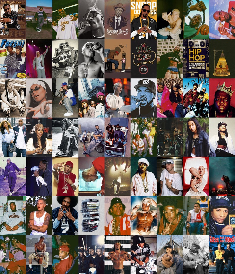 Hip-hop / Rap Poster, 250 Music Album Prints, Retro Band Art Decor, Old ...