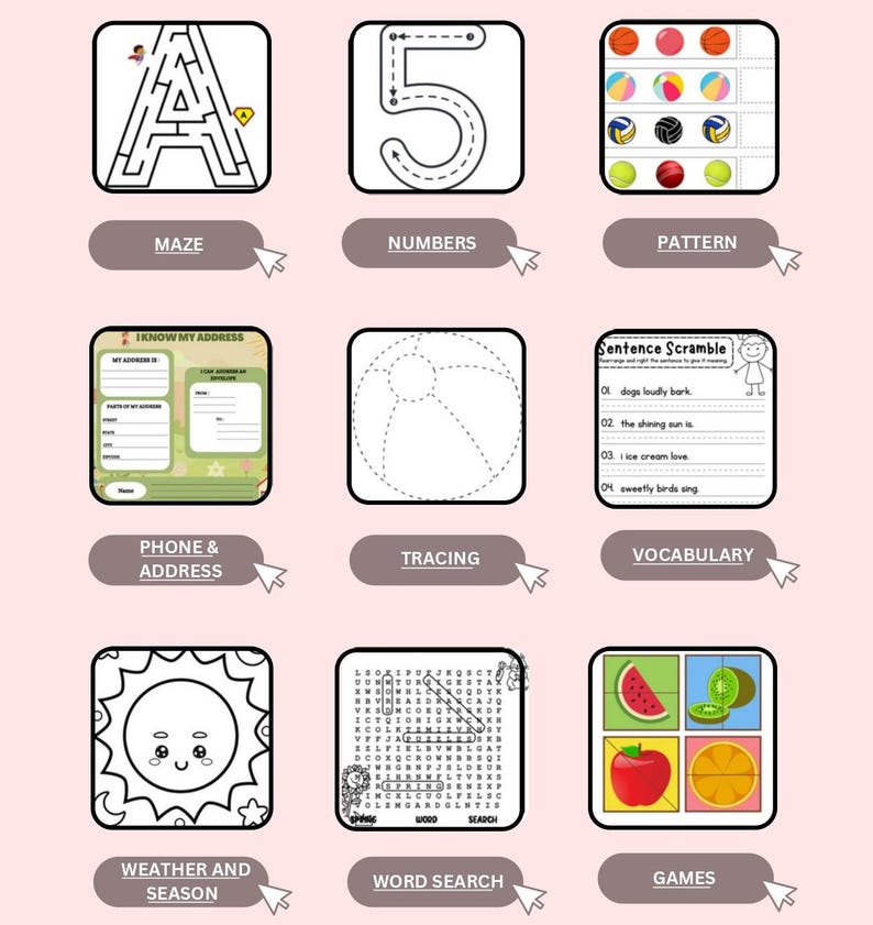 Kids Educational Printables & Games,learning Activities, Worksheets ...