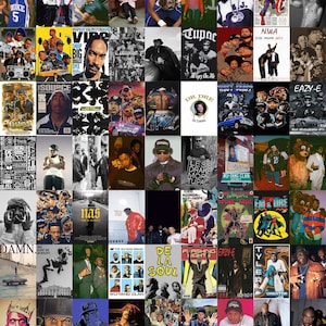 Hip-hop / Rap Poster, 250 Music Album Prints, Retro Band Art Decor, Old ...