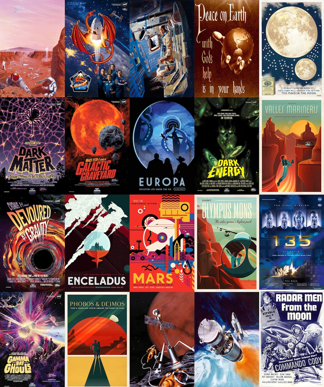 NASA Space Posters, Cosmic Wall Art, Astronomical Print, Space ...