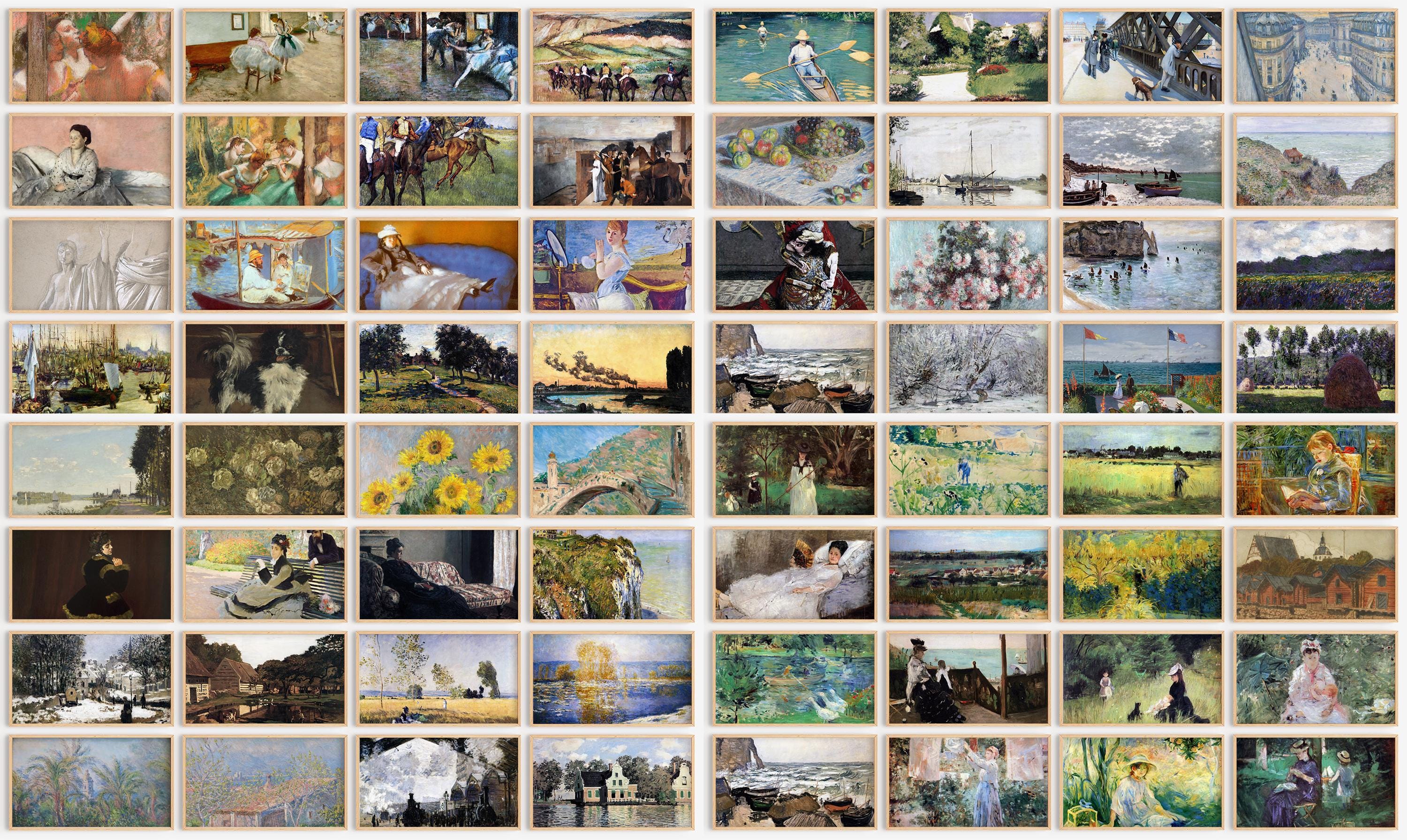 Frame TV Art Impressionism Bundle, Modern Trendy Wall Paintings ...