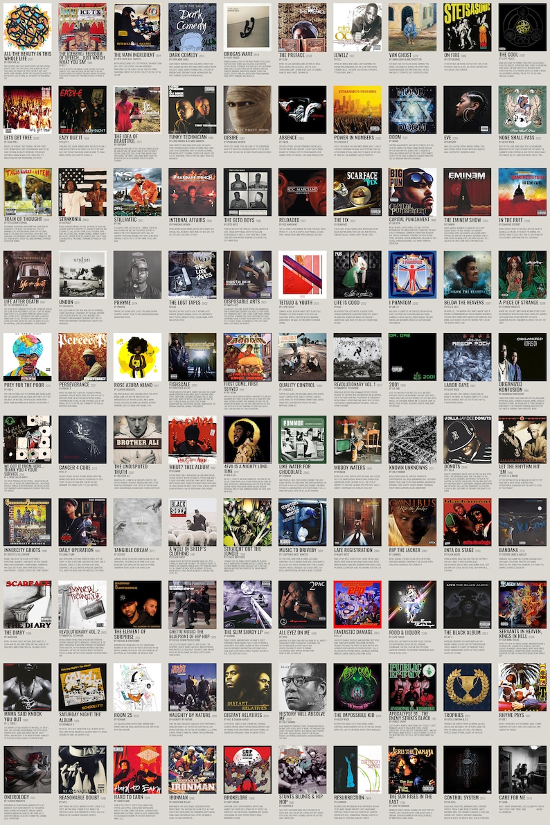 Hip-hop / Rap Music Album, 400 Minimalist Old School Cover Posters ...