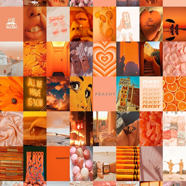 Orange Wall Collage - Etsy
