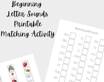 10 Pages Beginning Sounds Activities, Prek Letter Sounds Printable ...