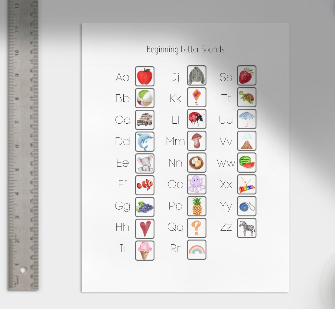 Beginning Letter Sounds - Etsy