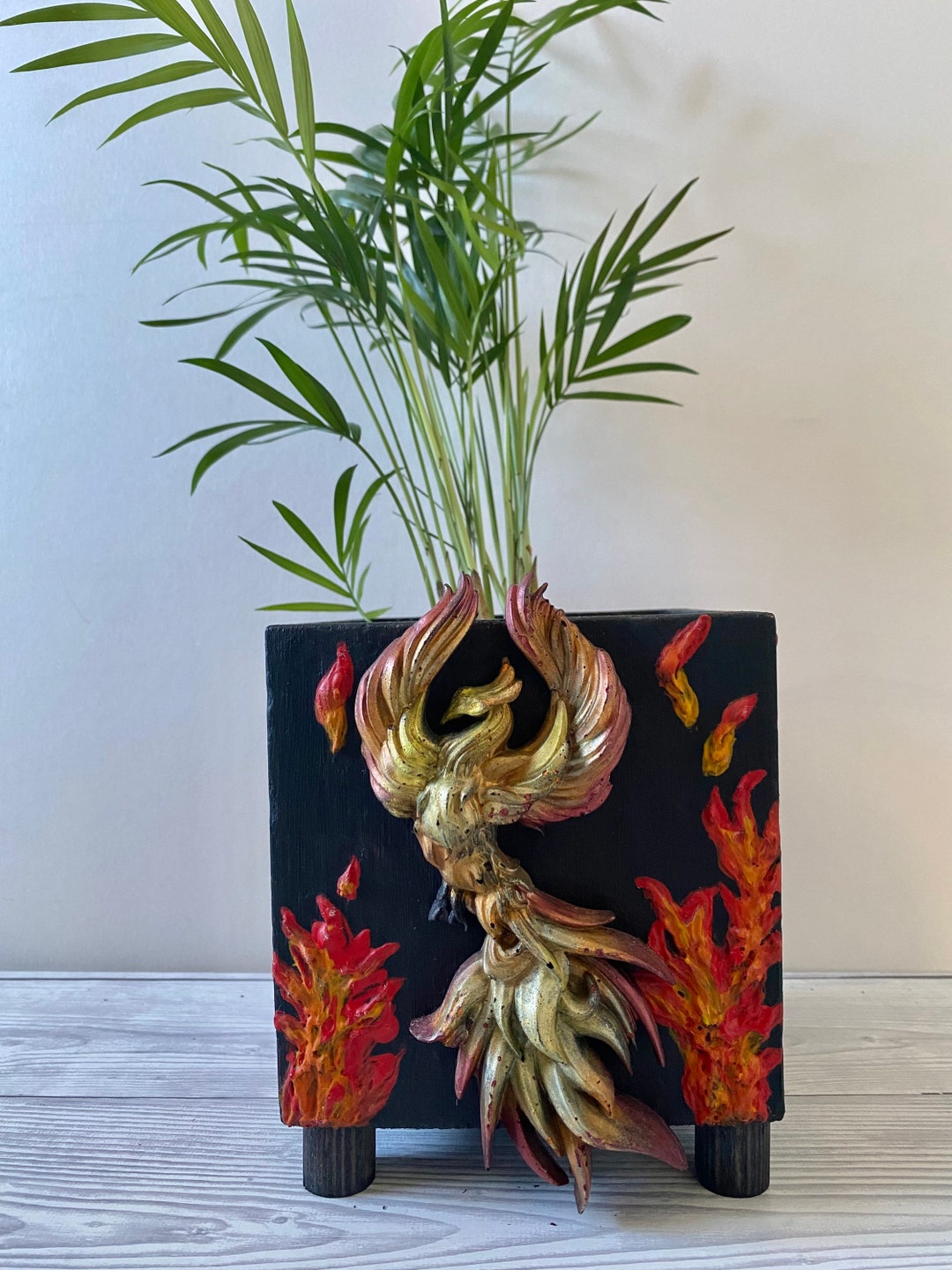 Large Concrete Indoor Plant Pot, Phoenix Plant Pot, Birds Head Planters ...