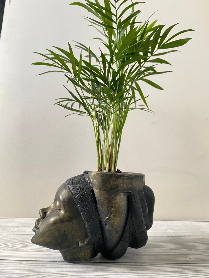 Woman Head Planter Pot African Queen Pot Unique Planters UK - Etsy
