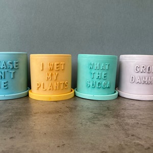 Funny Planters UK, Jesmonite Plant Pots UK, Please Don’t Die Pot ...