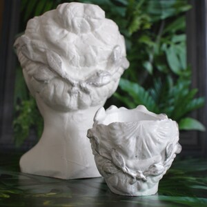 Goddess Venus Planter Pot Set of 2, Woman Angel Head Planter Pot ...