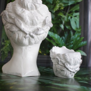 Goddess Venus Planter Pot Set of 2, Woman Angel Head Planter Pot ...