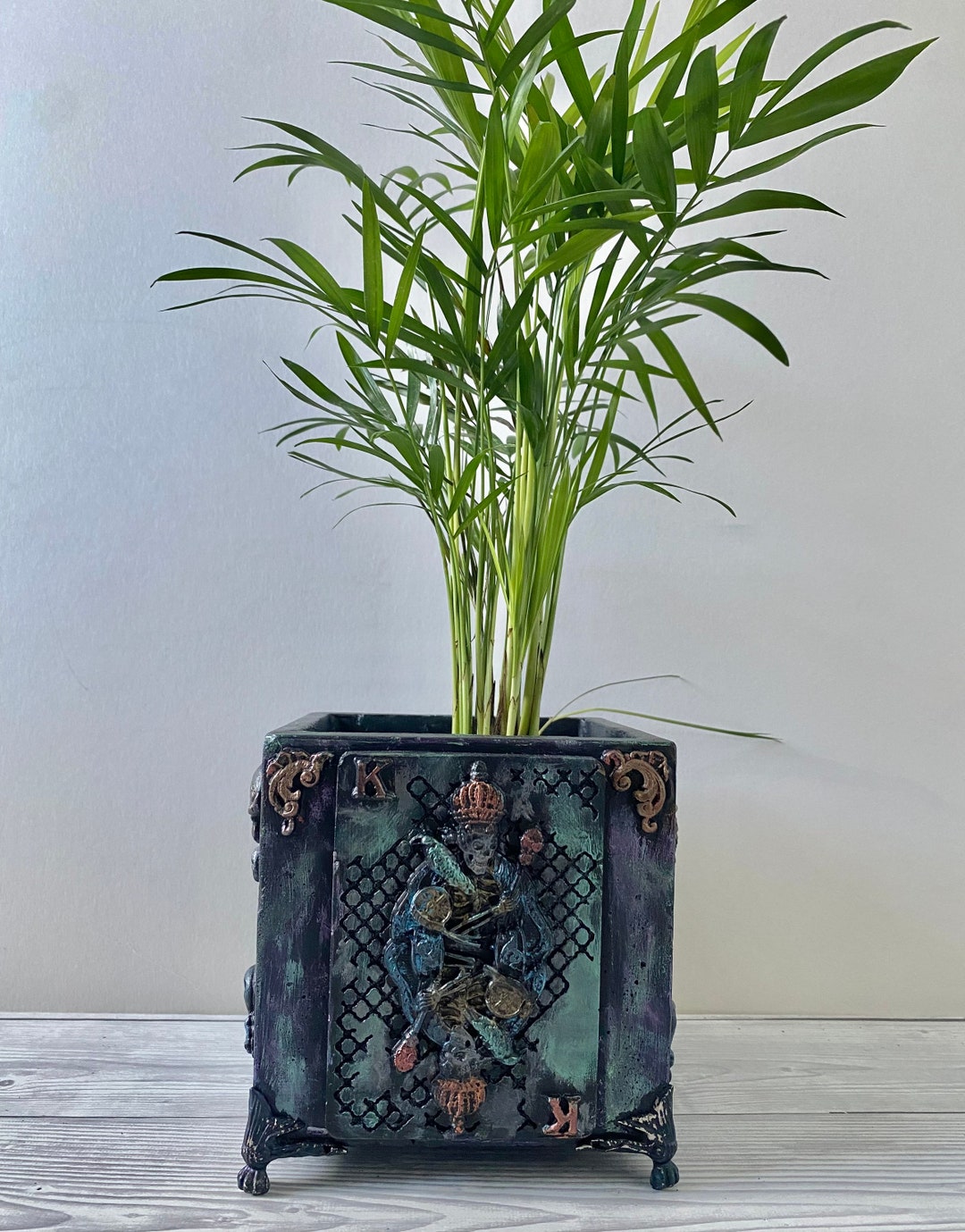 Faces of Darkness Planters, King Planter Pot, Skull Plant Pot, Handmade ...
