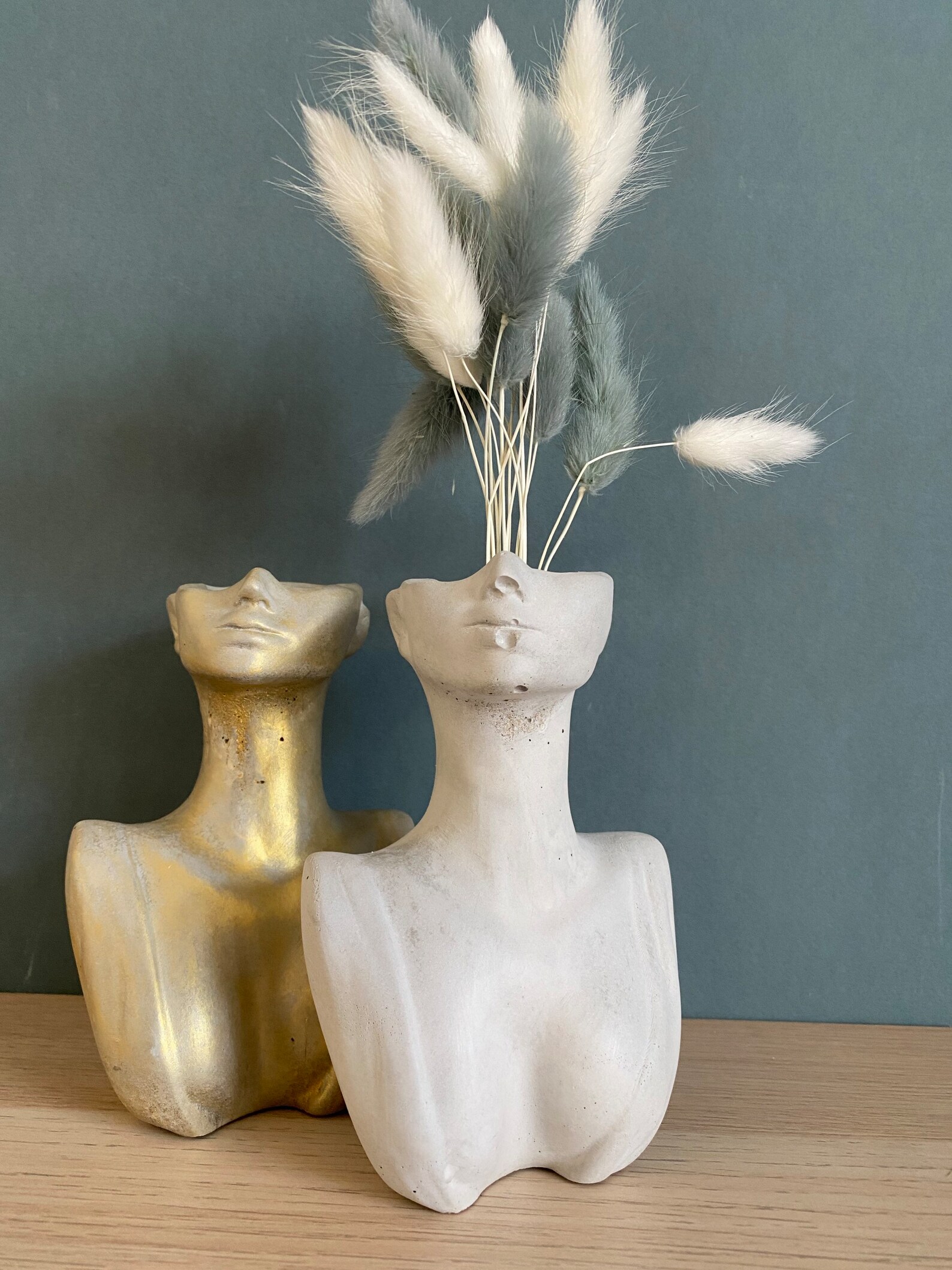 Woman Bust Vase / Face Vase / Half Face Stone Pot / Bust - Etsy