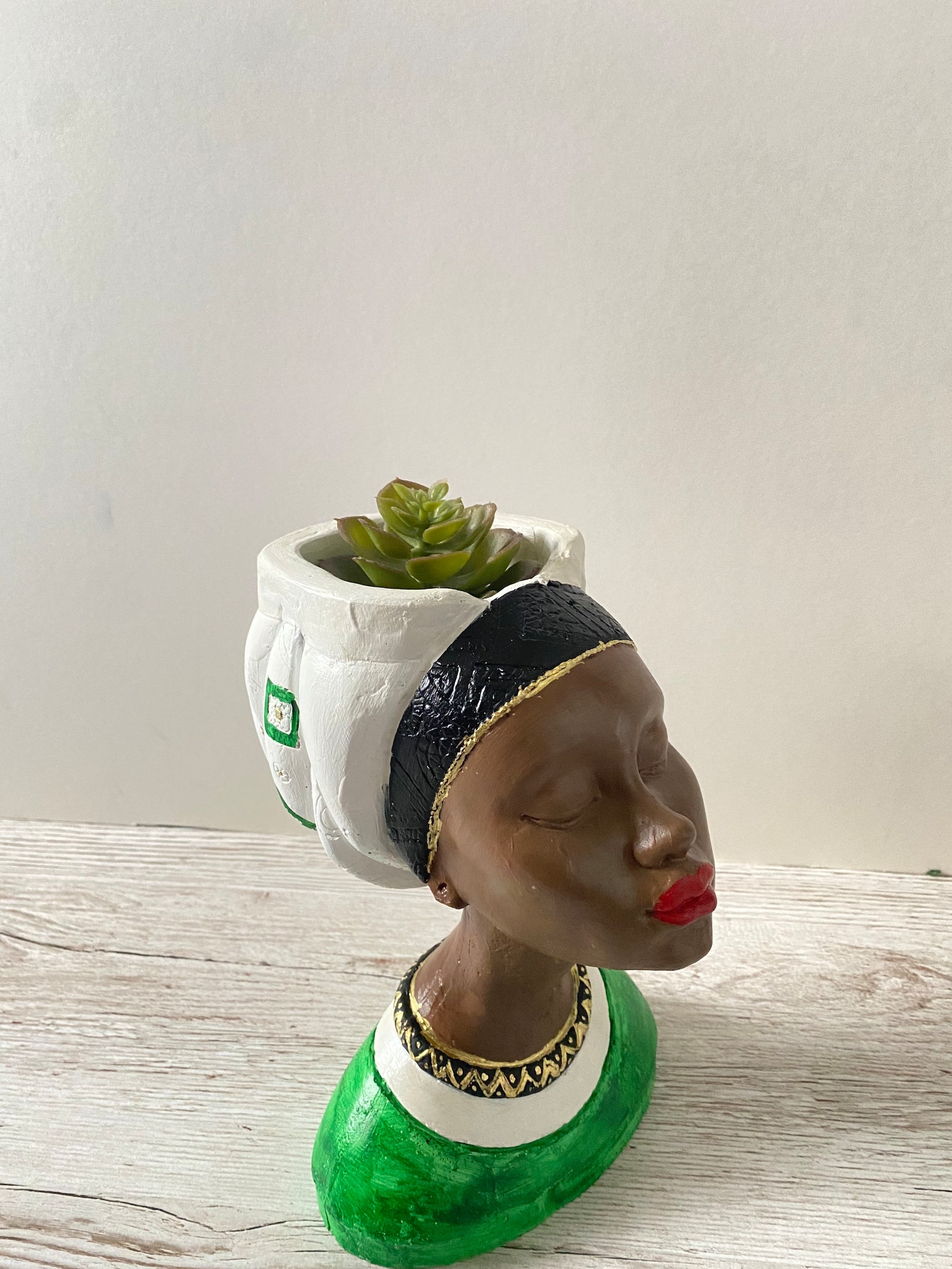 Woman Head Planter Pot African Queen Pot Unique Planter - Etsy UK