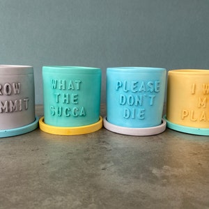 Funny Personalised Planters, Message Planter, Jesmonite Plant Pots ...