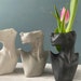 Face Vase / Half Face Stone Pot / Bust Flowerpot / Body Vase / Concrete ...