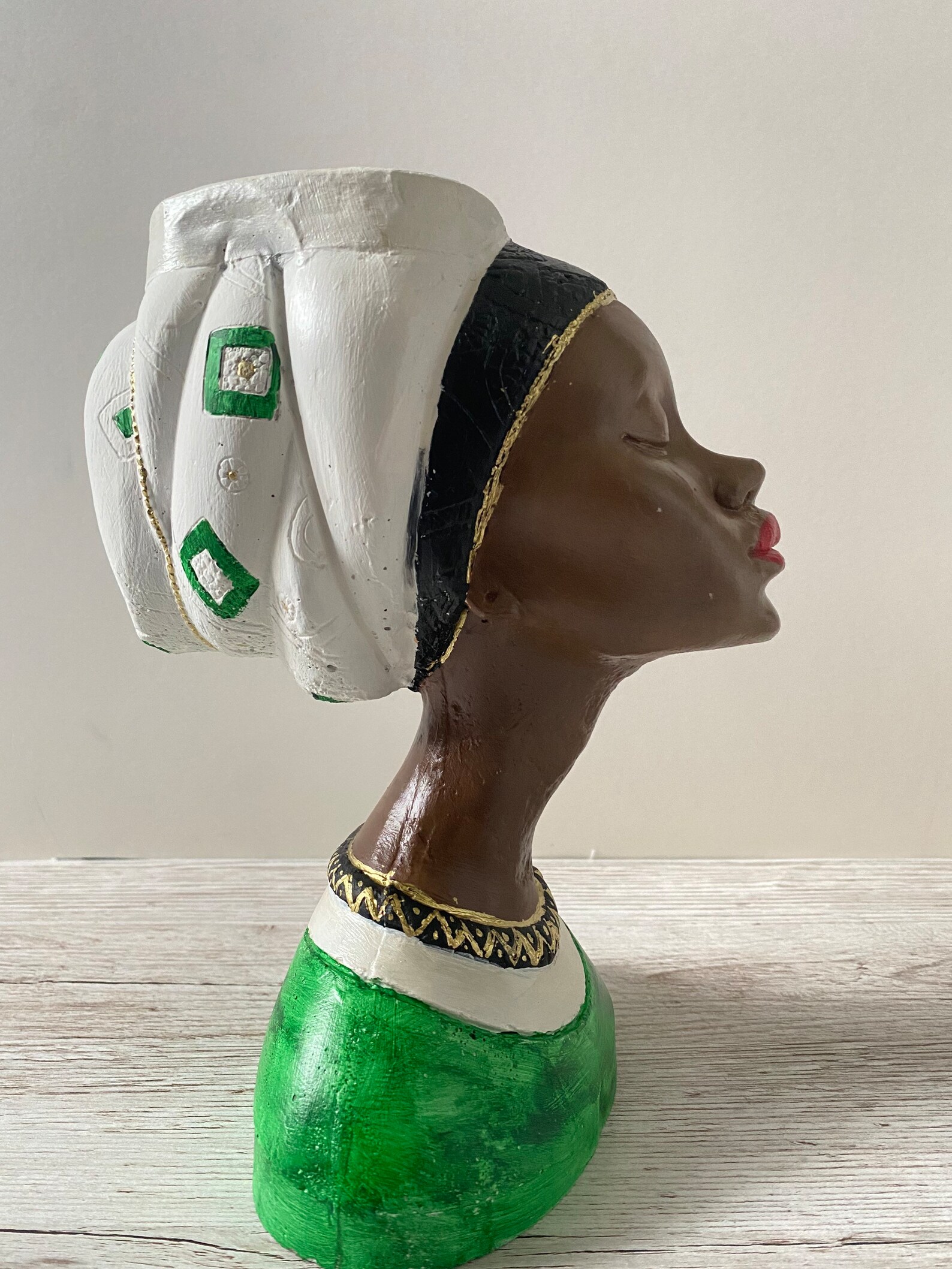 Woman Head Planter Pot African Queen Pot Unique Planter - Etsy UK