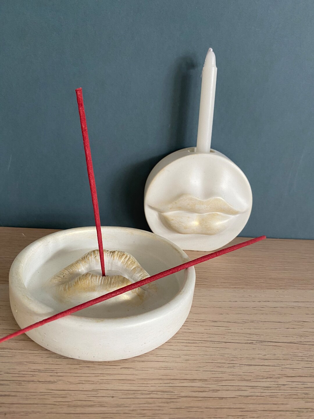 Lips Incense Holder / Lips Candle Holder / Concrete Incense Holder ...