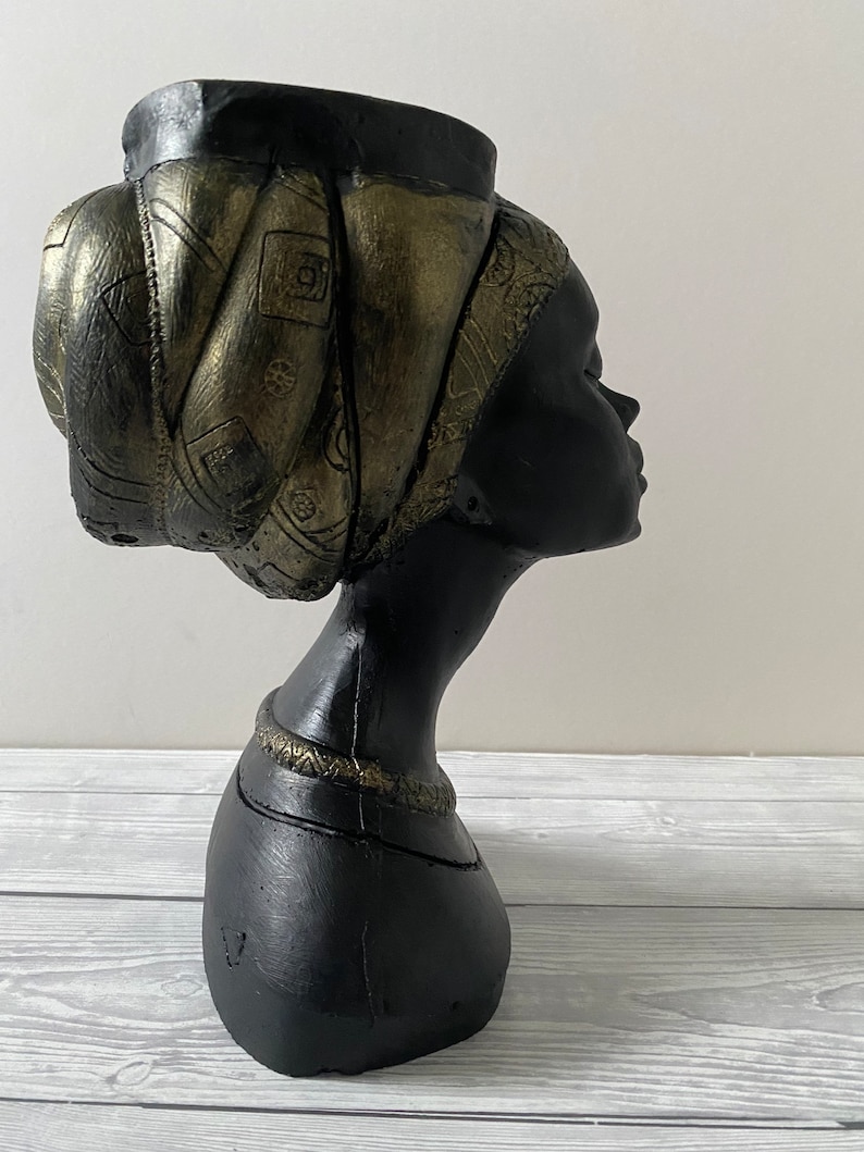 Woman Head Planter Pot African Queen Pot Unique Planters UK - Etsy