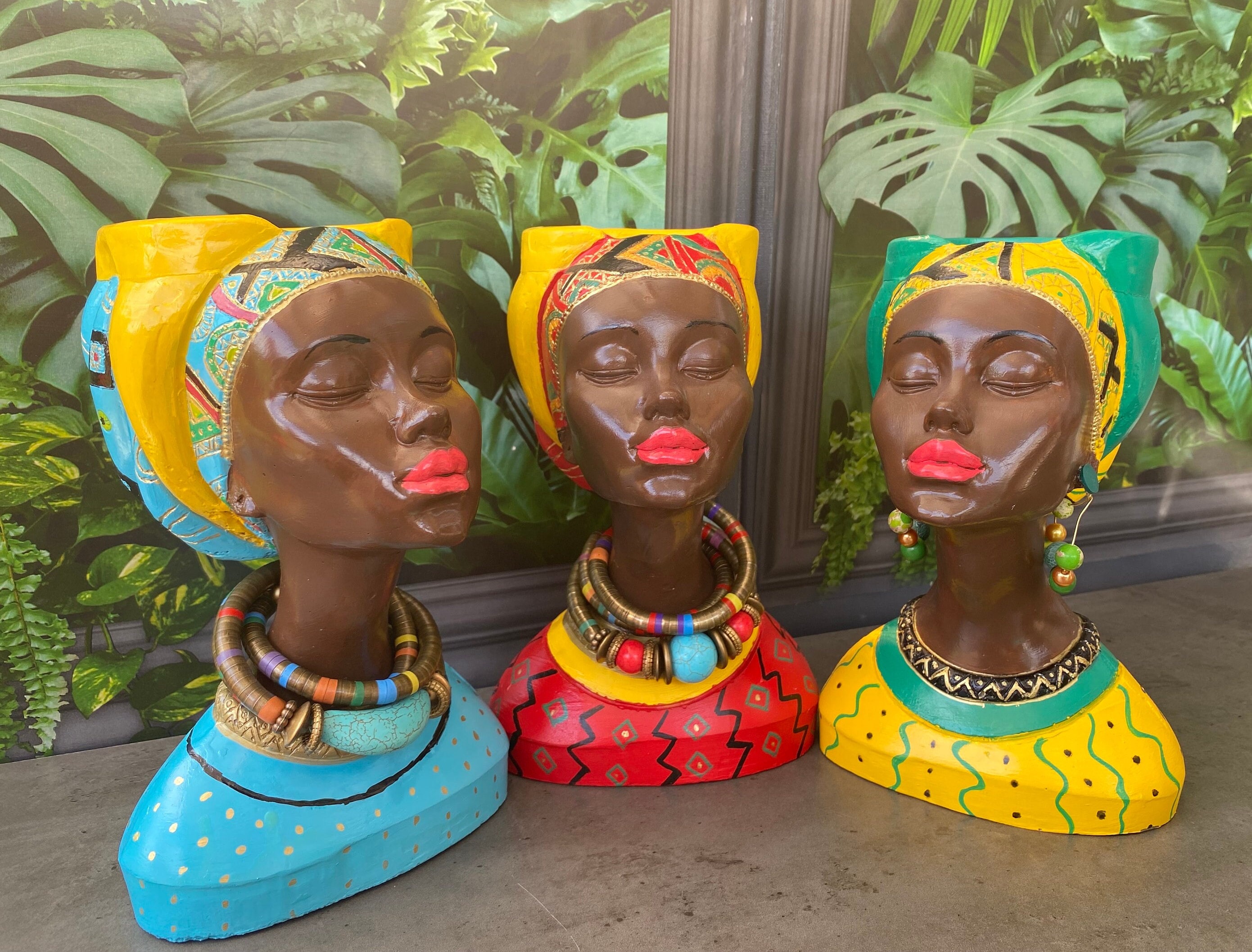 Woman Head Planter Pot, Caribbean Queen Pot, Unique Planter Pot ...