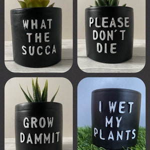 Funny Personalised Planters, Message Planter, Jesmonite Plant Pots ...