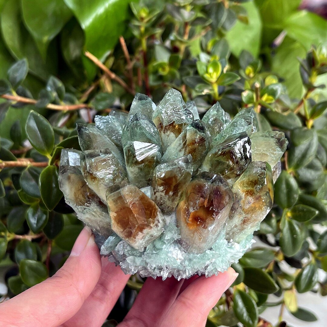 450g Green Crystal Cluster,quartz Vug,quartz Crystal Cluster,mineral ...