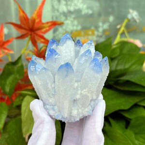Blue Ghost Phantom Quartz Crystal Cluster, Quartz Crystal Vug, Sky Blue ...