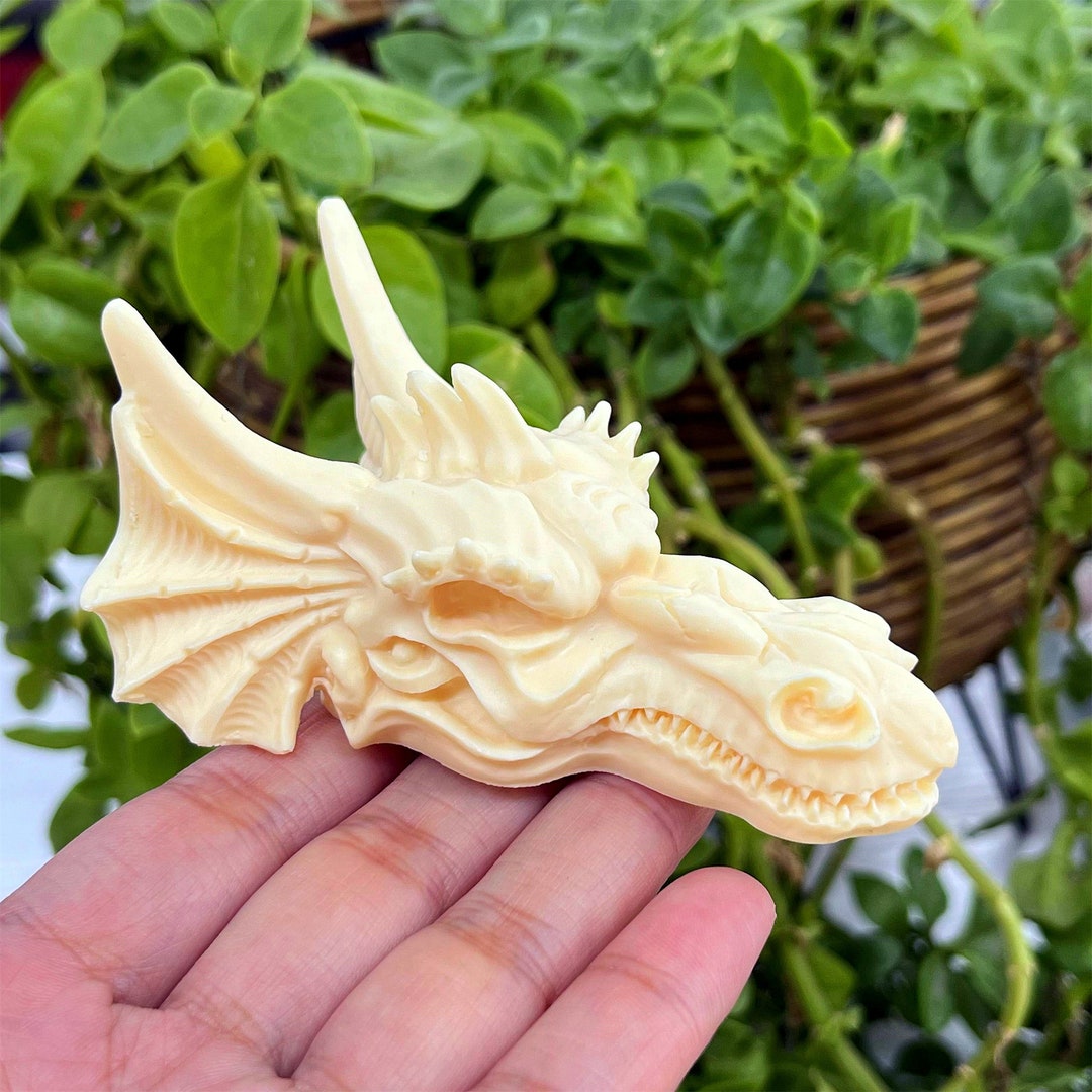 3 Natural Hand Ivory Nut Dragon King Carved,wood Carving Dragon Skull ...
