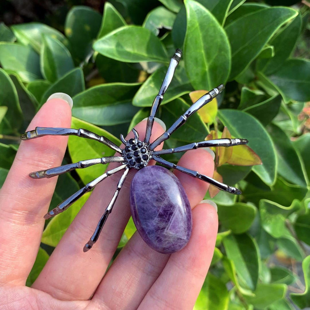 Buy 2.9 Natural Amethyst Spider,quartz Animal,crystal Spider,home Decor ...